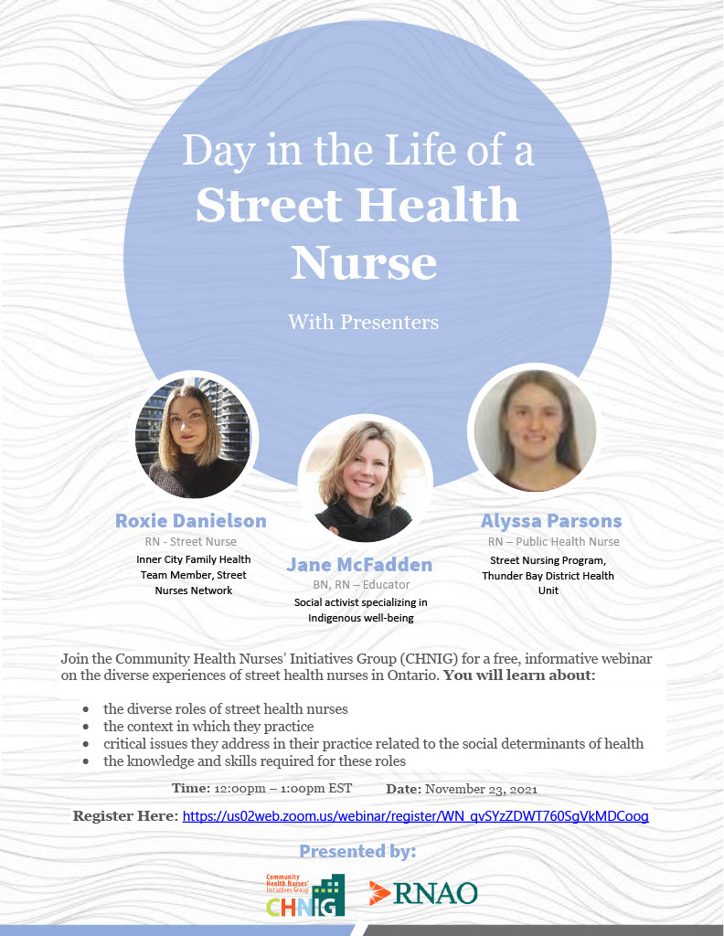CHNIG Exclusive Webinar - A Day in the Life of a Street Health Nurse ...